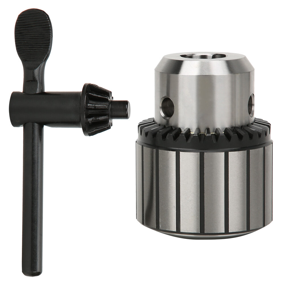 Сверлильный патрон 0,6-20 мм, высокоточный, из прочной стали, с ключом для патрона, для электроинструмента 1-16 мм.