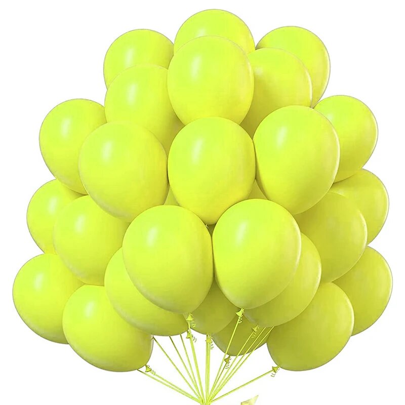 Латексные шары YUEYAO 10/12 дюймов Желтый, pearl yellow, 12 дюймов, 50pcs