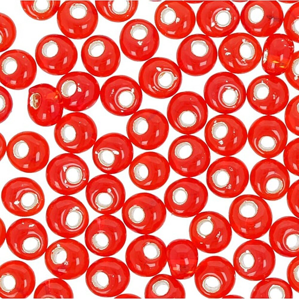 Бисер TOHO Magatama, №3, 3 мм, 5 штх5 г, №0025, оранжево-красный
