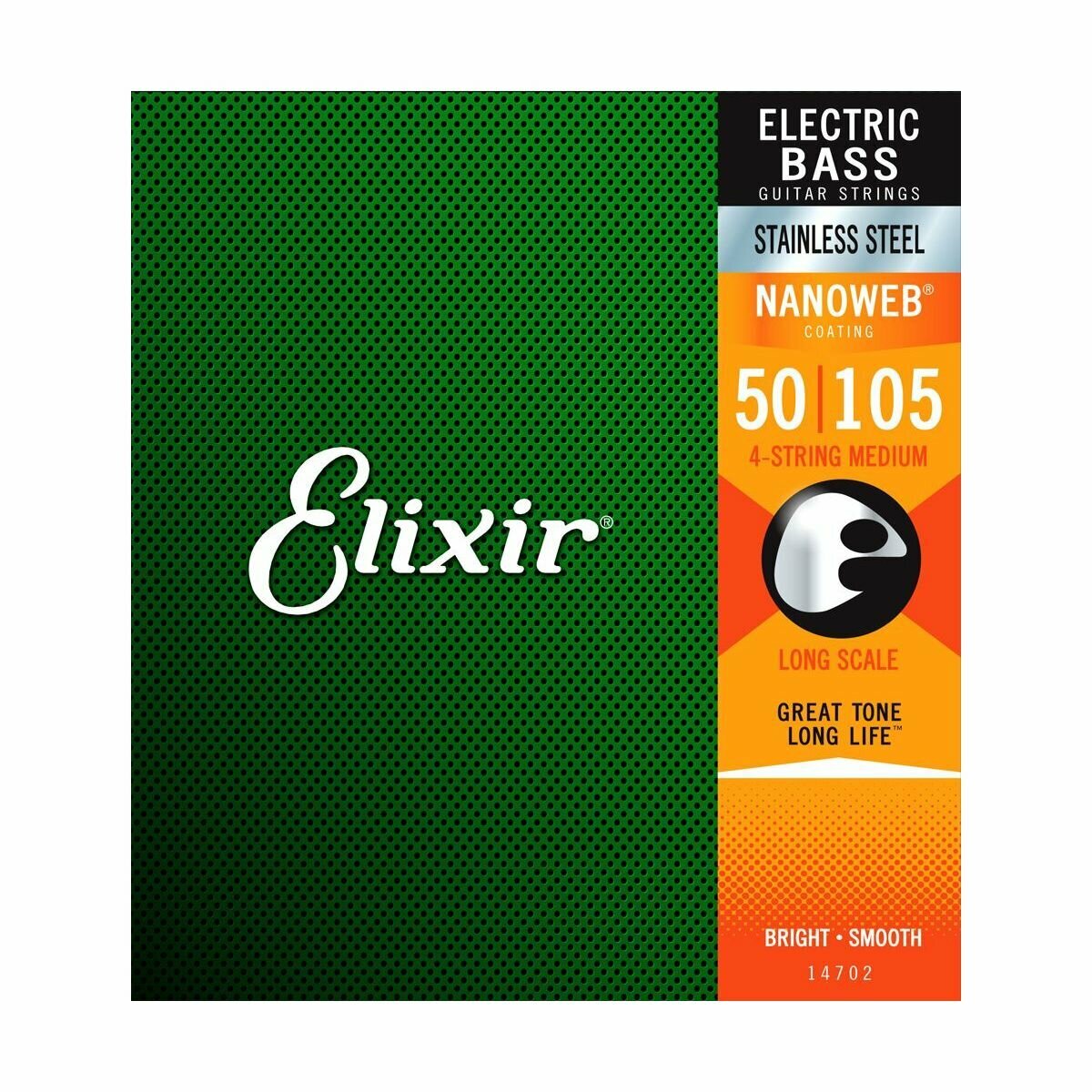 Струны Elixir 14702 NanoWeb Medium 50-105