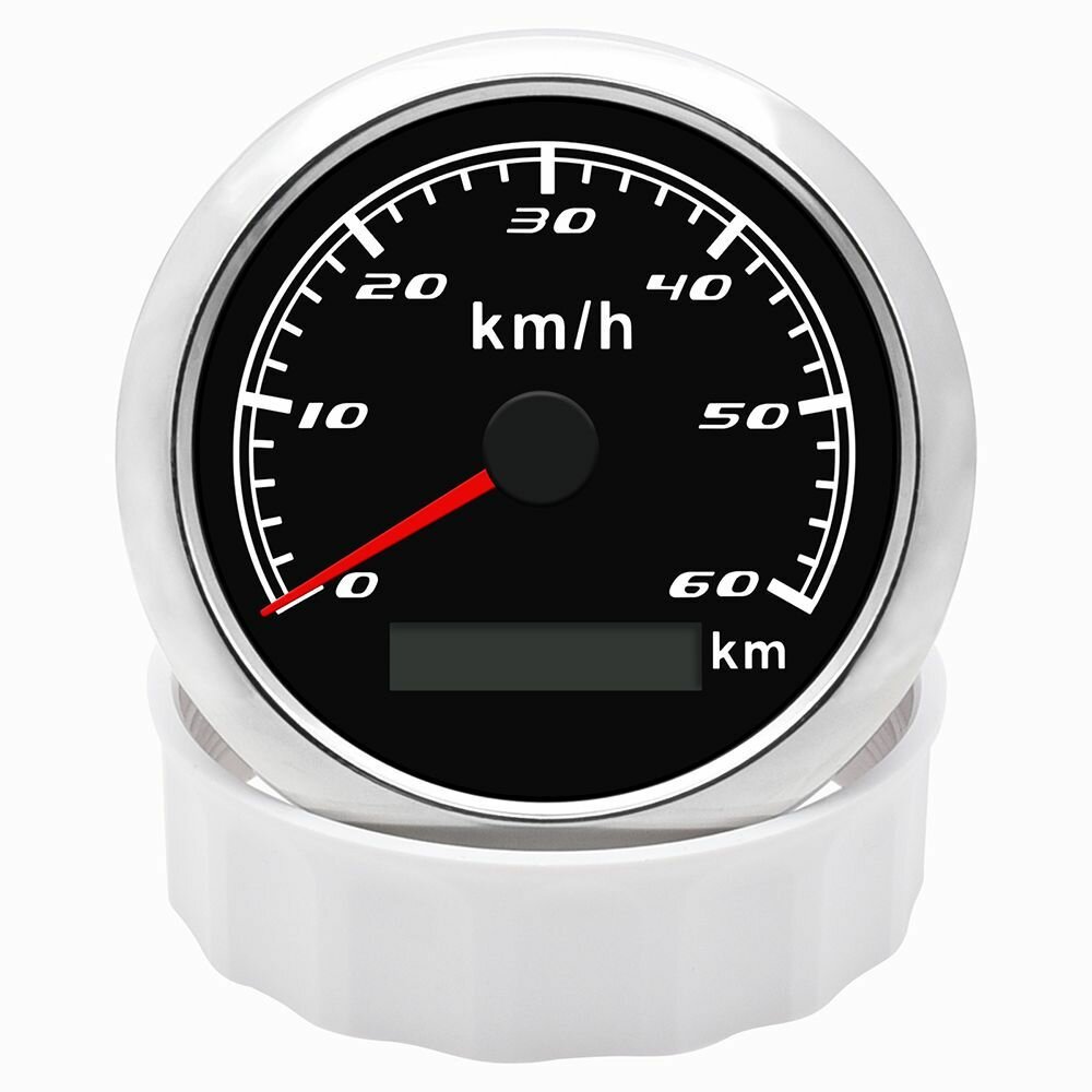 85 мм 60 км/ч GPS-спидометр с GPS-антенной , датчик скорости с 7 цветами подсветки для мотоцикла, яхты, лодки, автомобиля 9-32 В
