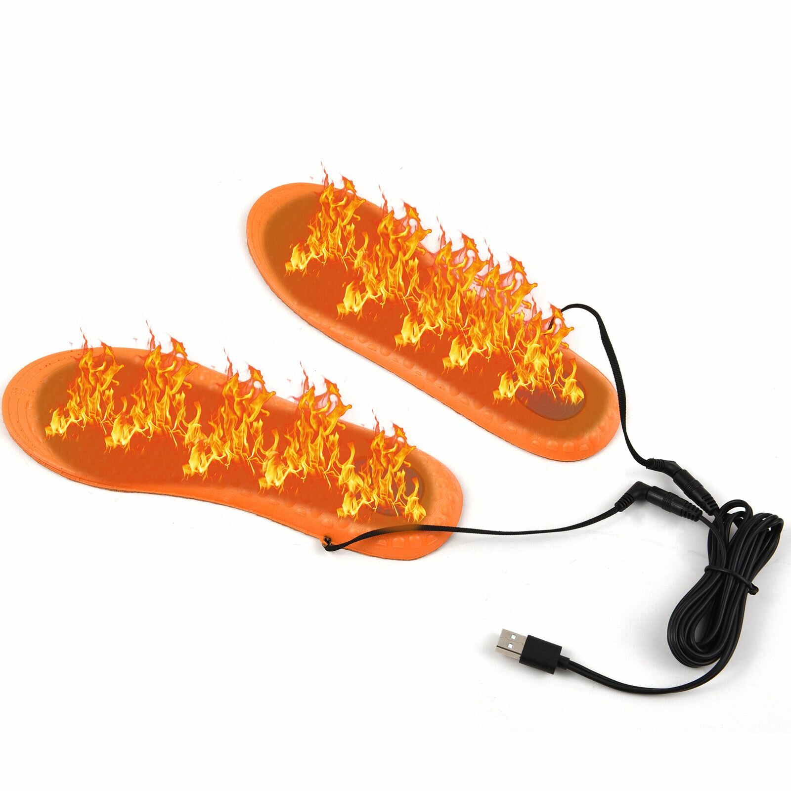 Стельки для обуви с подогревом, перезаряжаемые через USB, для ног, согревающие вставки для мужчин и женщин, комфорт в холодную зимнюю погоду