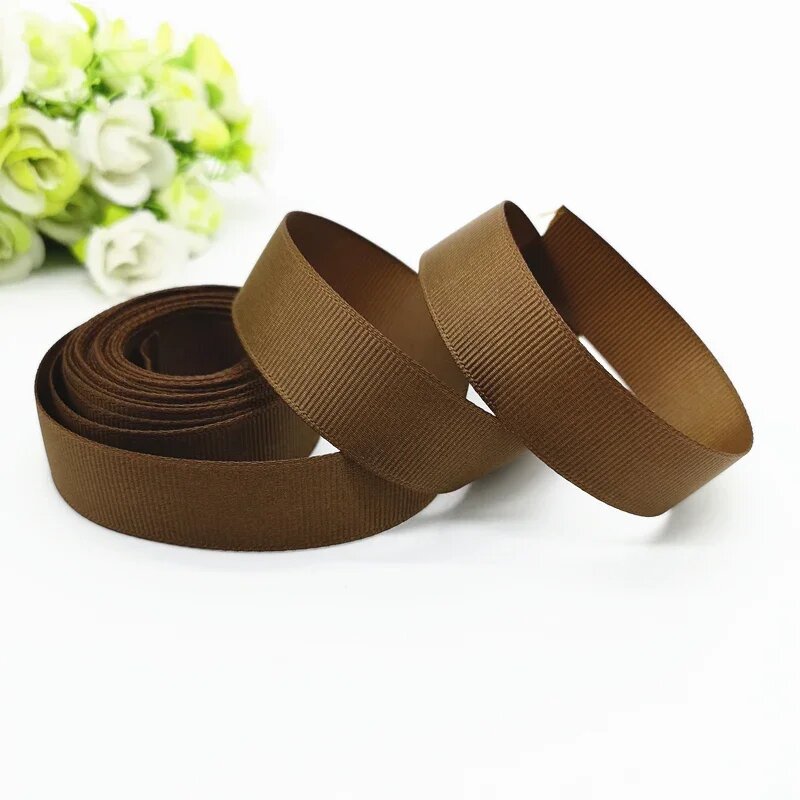 Лента репсовая LXGSMBENTENG 5 ярдов 6, 10, 15, 20, 25, 40, 50 мм Коричневый, Coffee, 40mm