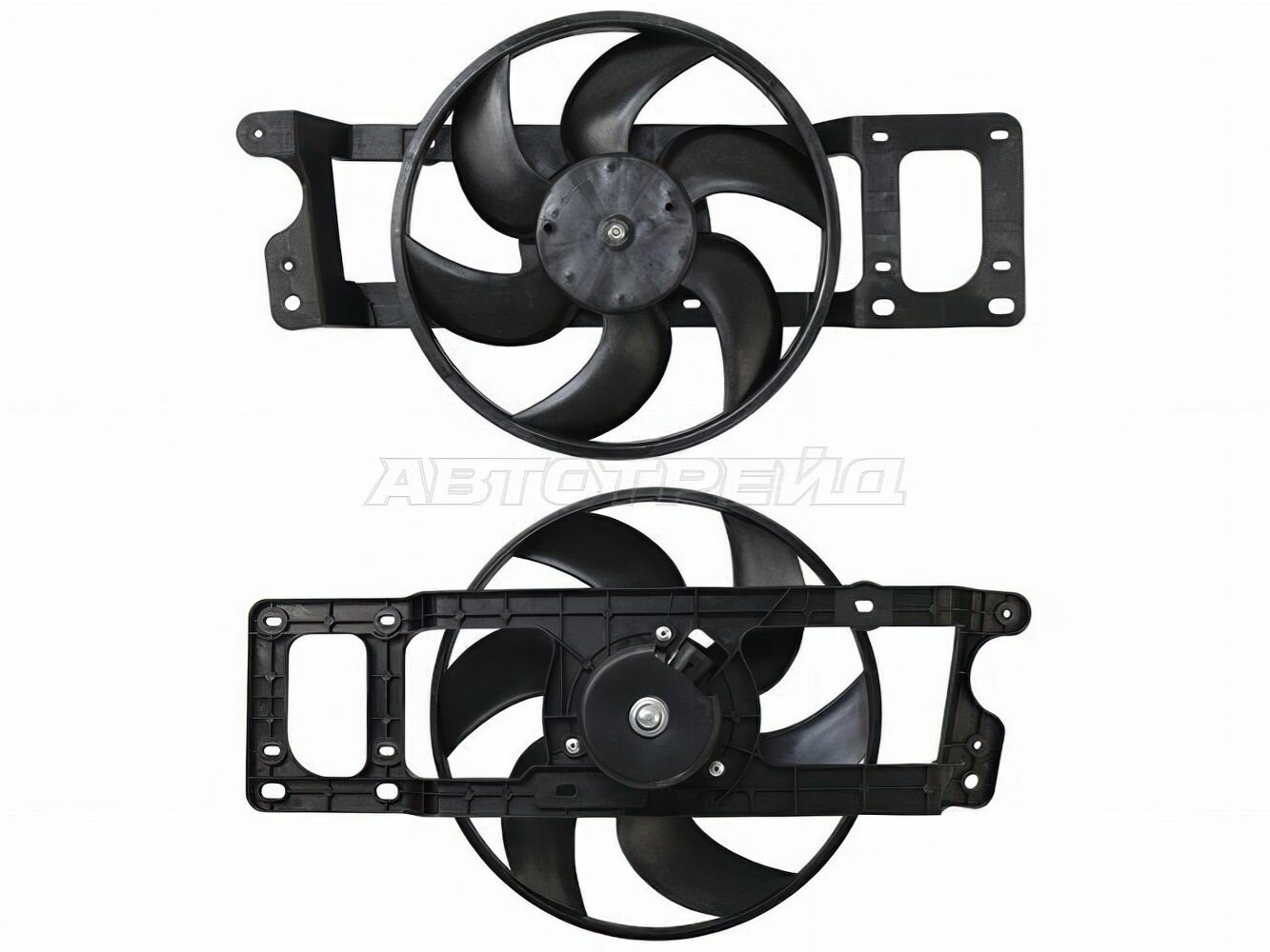 Диффузор радиатора в сборе, без кондиционера для Рено Логан арт STDC012010 SAT