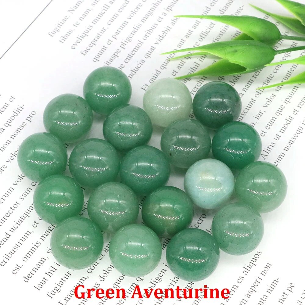 Шарики Green Aventurine изумрудные, 5 шт.