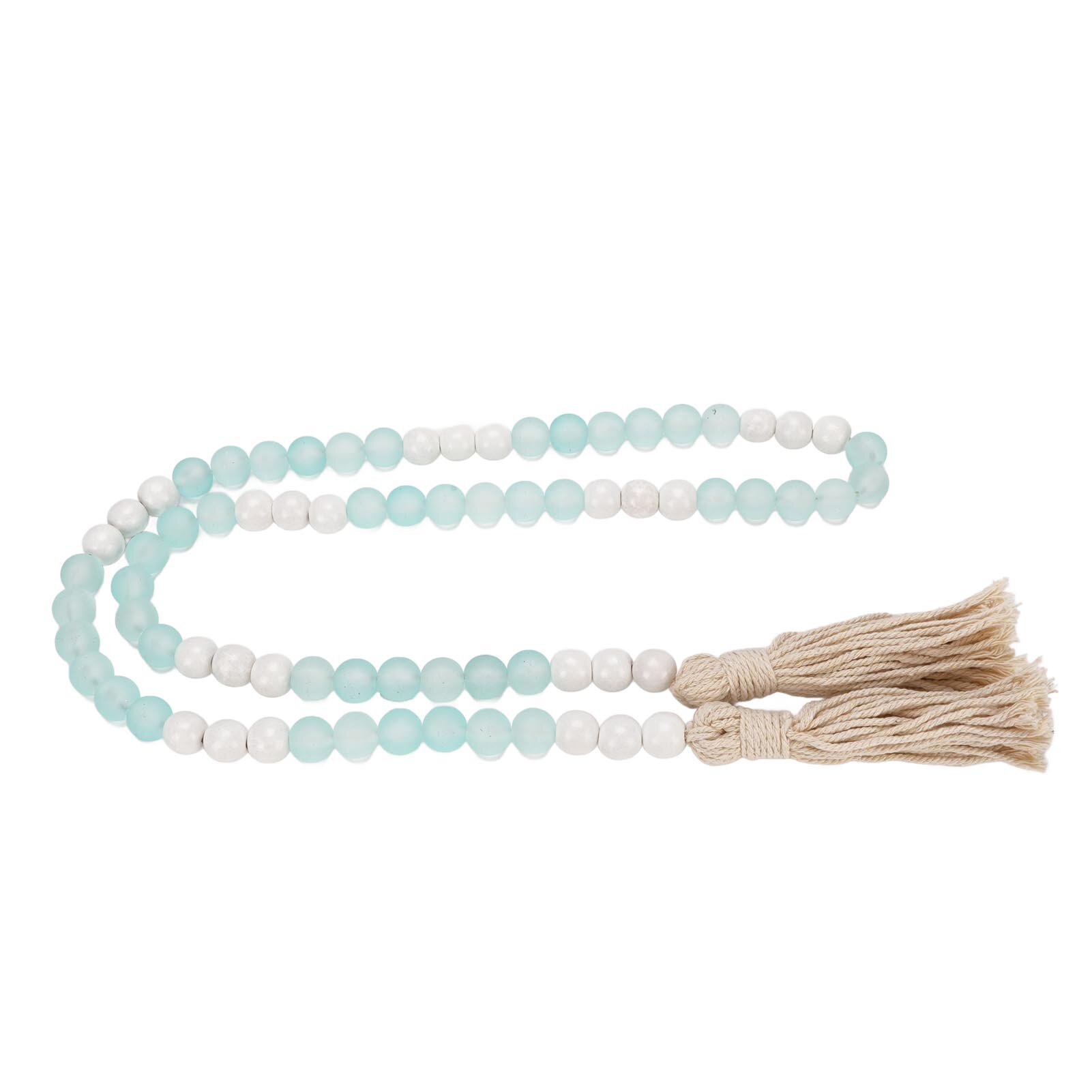 Гирлянда из деревянных бусин в деревенском стиле, настенное украшение с кисточками для дома.