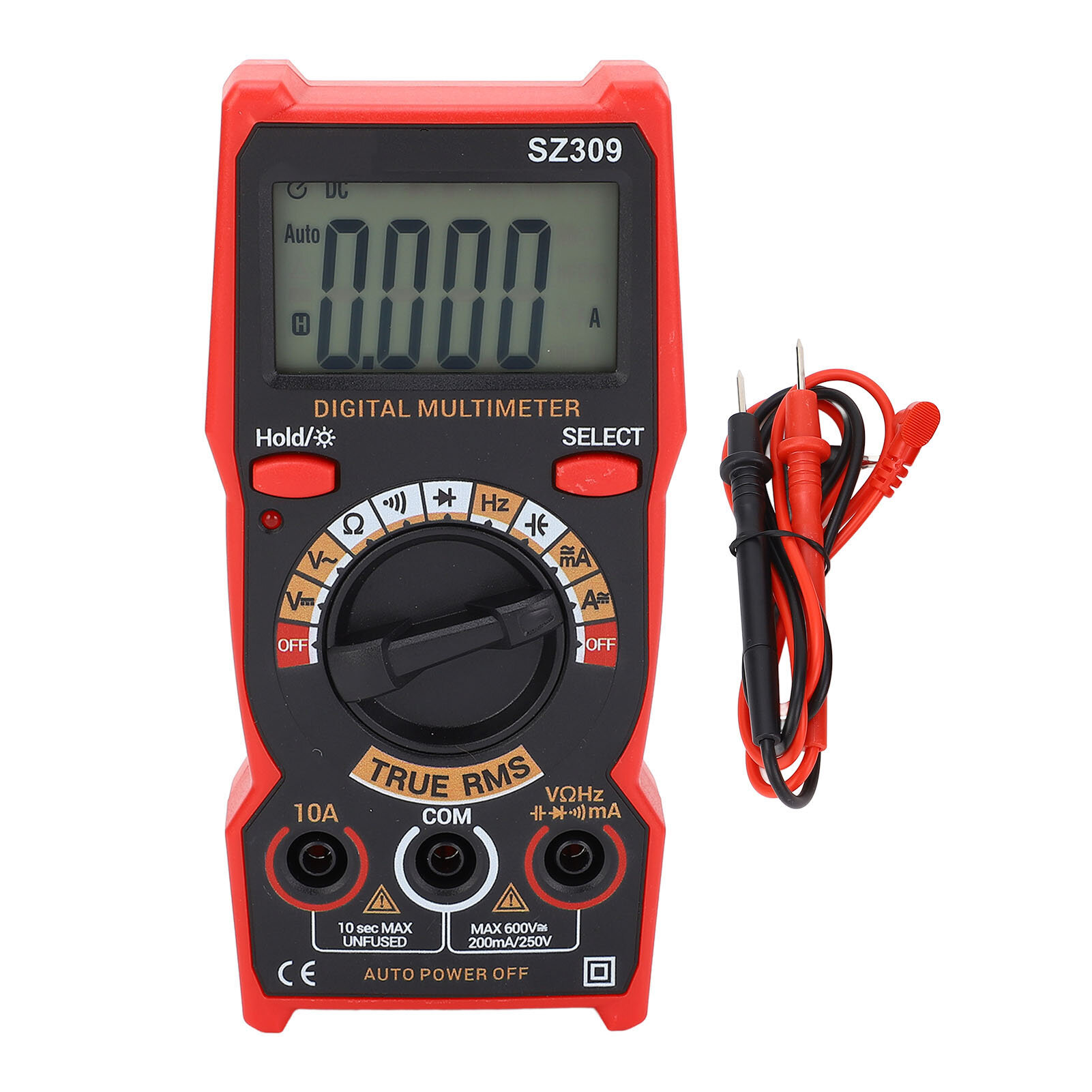 Цифровой мультиметр, автомобильный аккумуляторный тестер напряжения, вольтметр постоянного и переменного тока, омметр, вольт-амперметр, интеллектуальный электроинструмент SZ309
