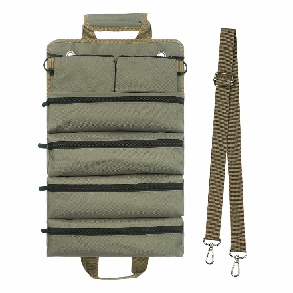 Сумка для инструментов из канваса с 5 карманами на молнии