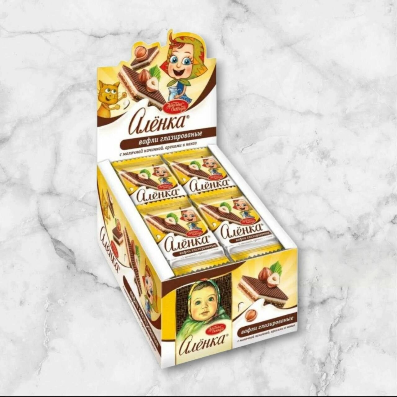 Вафли Аленка Красный октябрь 20 штук в упаковке