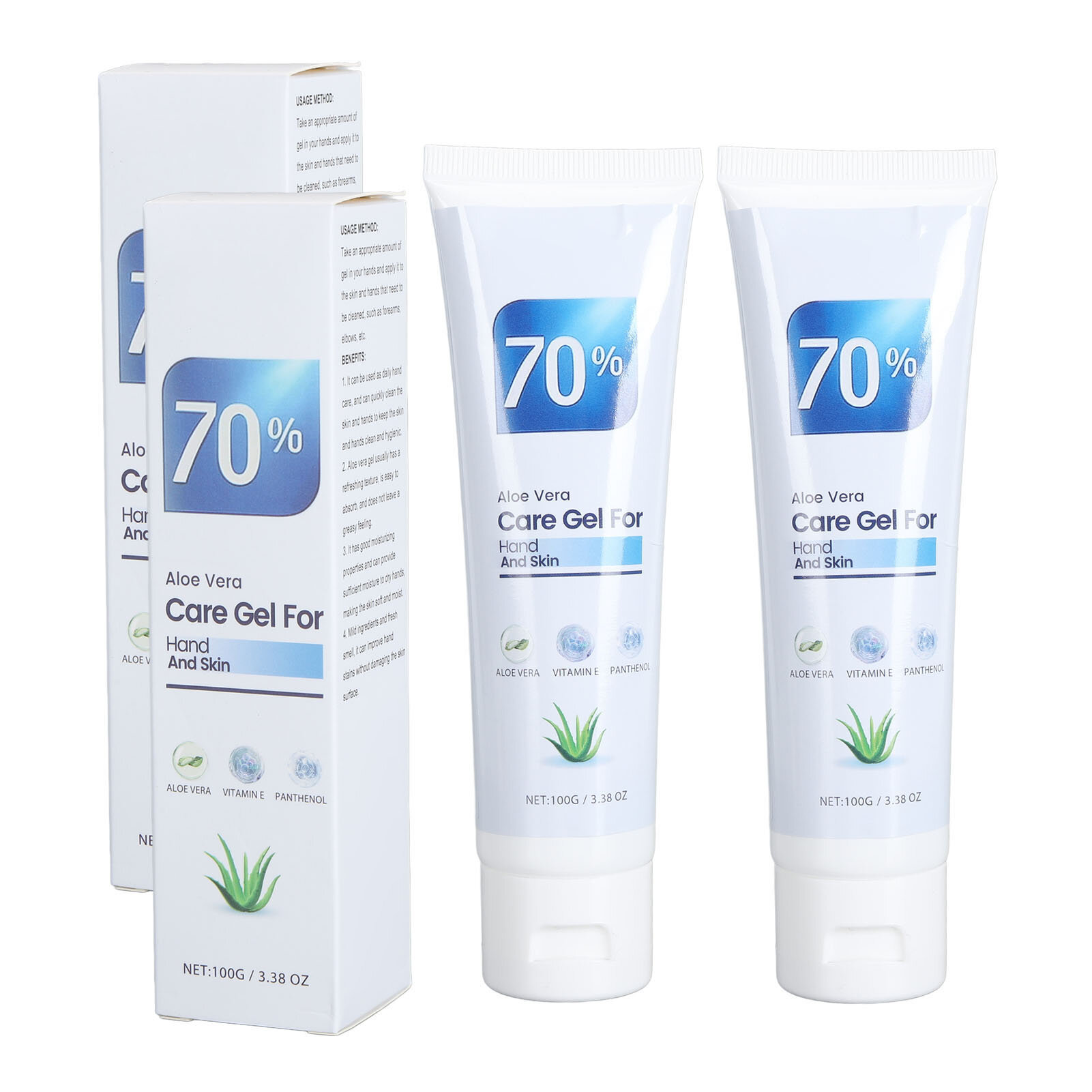 2 шт. увлажняющего геля для рук с витамином Е, сохраняющего гигиену рук, защищающего кожу, увлажняющий крем для рук для сухих потрескавшихся рук, 100 г / 3,5 унции