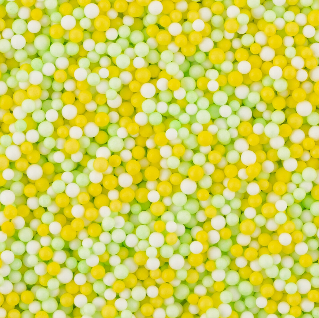 Шарики пенопластовые Волна веселья Цветной микс, Желто-зеленый, 2-4 мм, 10 г