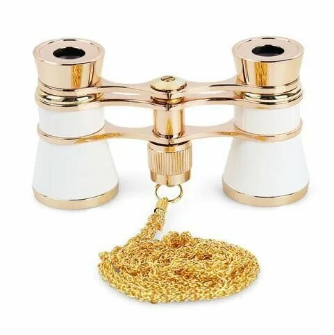 Театральный бинокль БТ 3x25 с цепочкой компактный для концертов оперы классический винтажный стиль