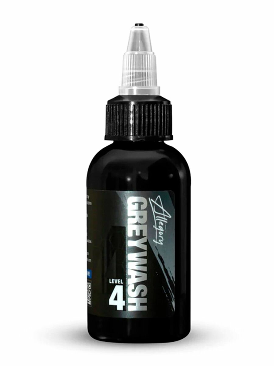 Краска для тату черная теневая Allegory Greywash Level 4 (Dark) 60 мл