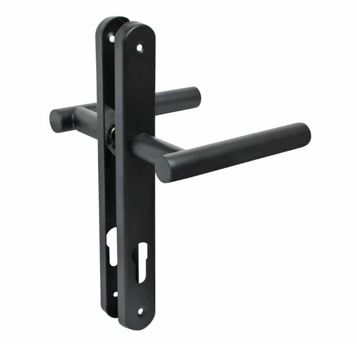 Ручка под вставку Булат 241х30 мм межосевое расстояние 85 мм черная