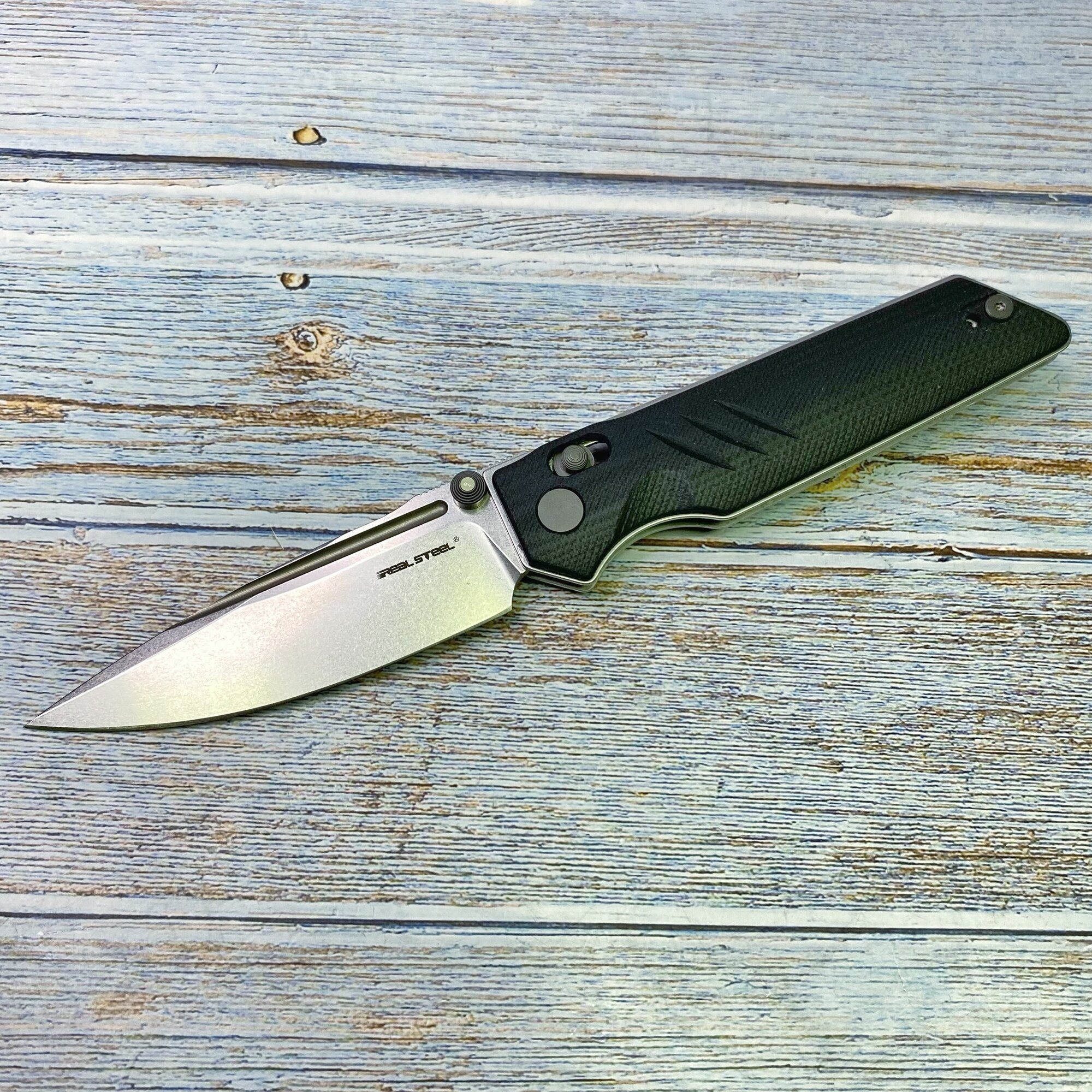 Складной нож Real Steel Sacra Pro K110 Black / Stonewash 7714BS