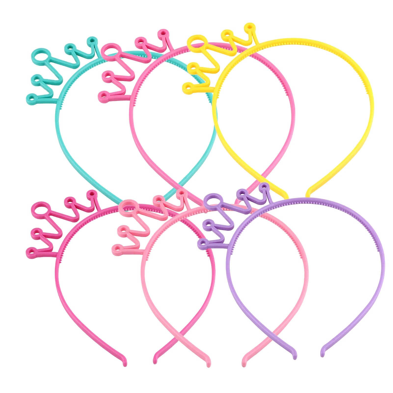 6 шт, повязка на голову с кошачьими ушками единорога для девочек, пластиковые банты с котенком, повязки на голову с короной, вечерние украшения для семьи, аксессуары для волос