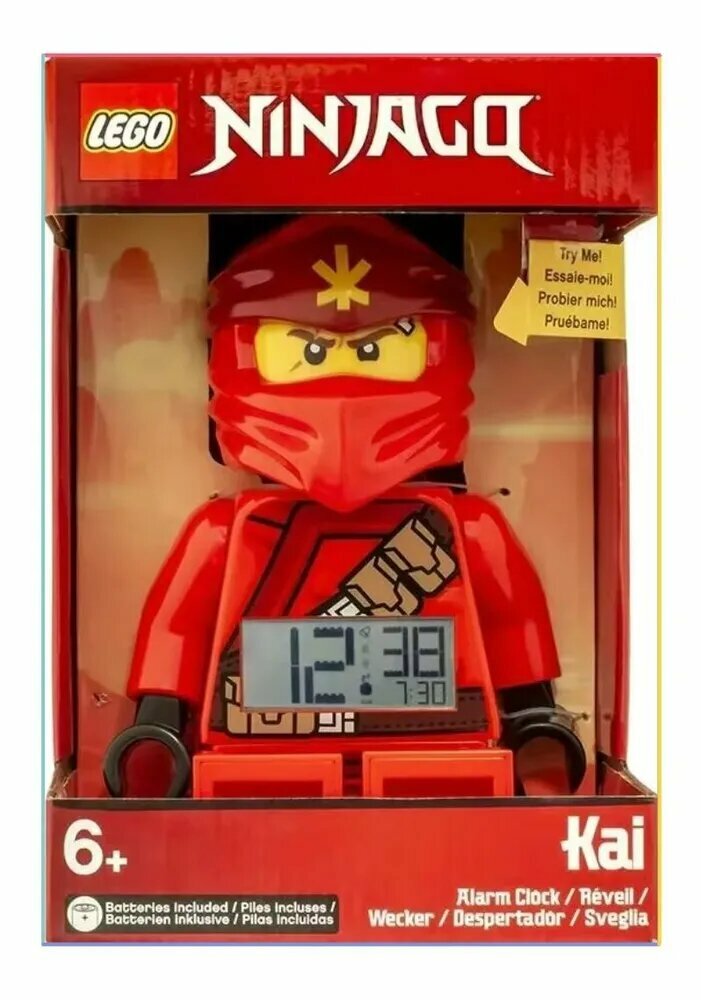 KNOW EASY-Лего Будильник Ниндзяго Кай 23 см высота