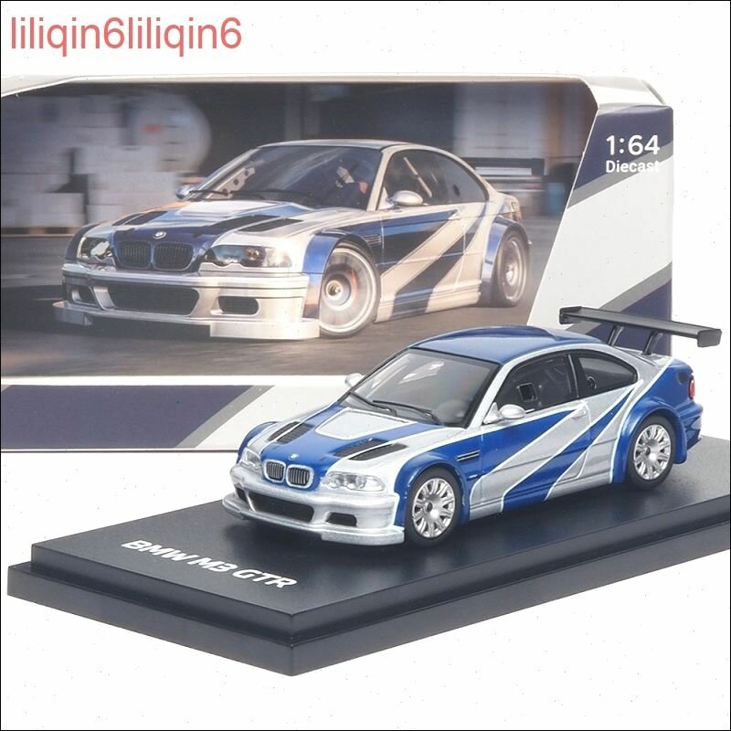 Миниатюрная модель автомобиля из литого металла БМВ M3 GTR E46 модель автомобиля Игрушки 1:64 BMW M3 GTR E46