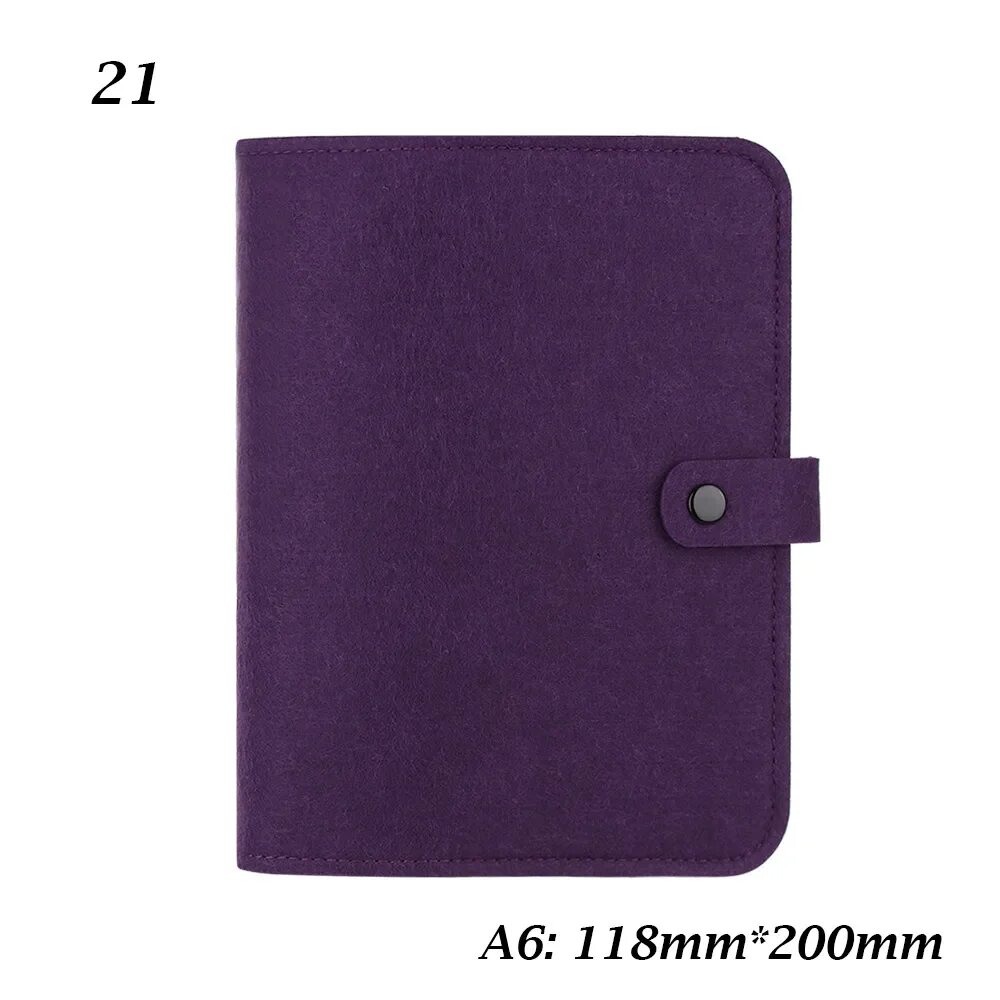 Блокнот JESJELIU A5/A6 из войлока Фиолетовый, A6 21 without page