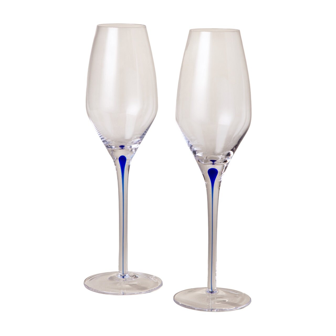 Набор бокалов для шампанского 2 шт 300 мл лефард небесно-синий 693-052