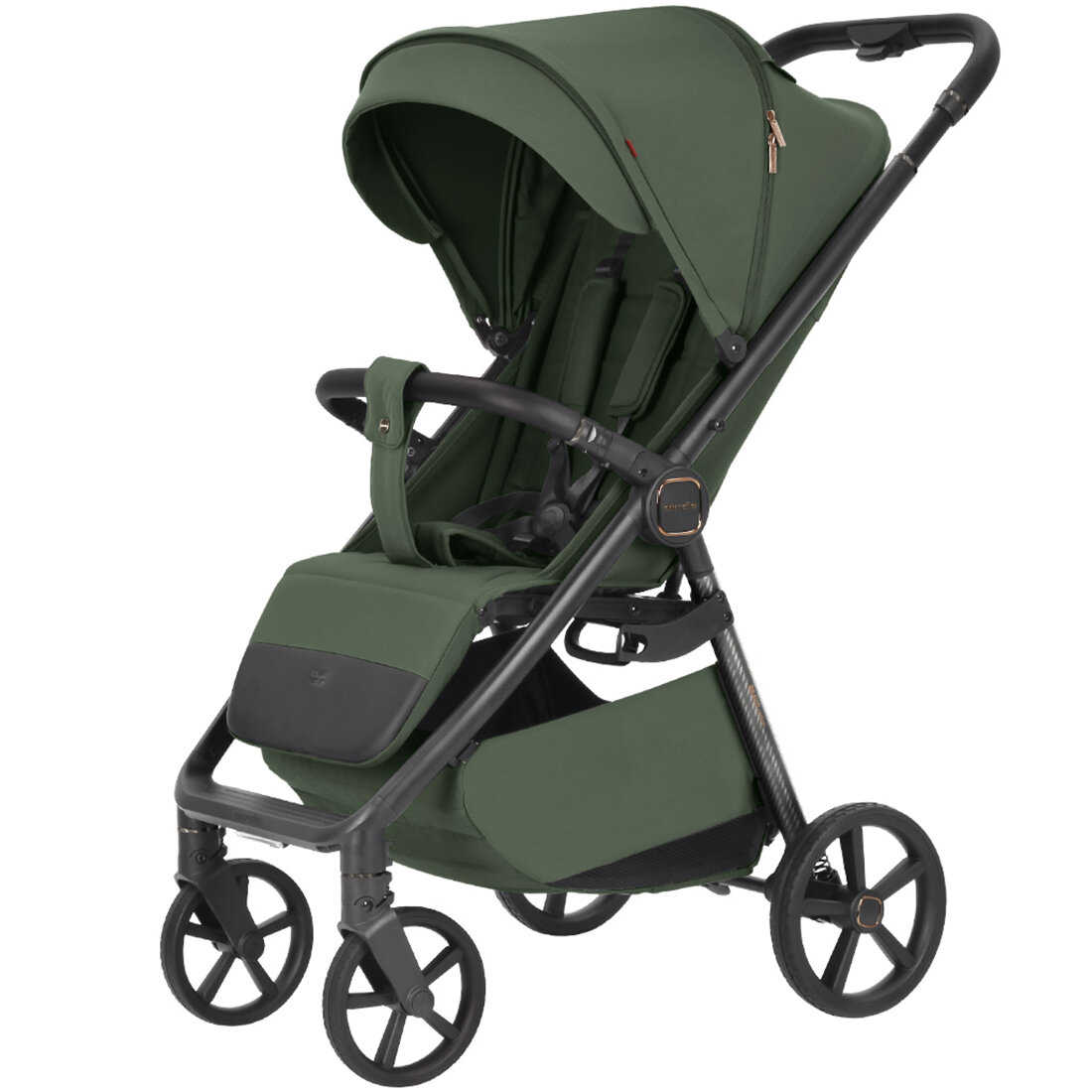 Коляска прогулочная CARRELLO Bravo carbon Tropic Green CRL-5530
