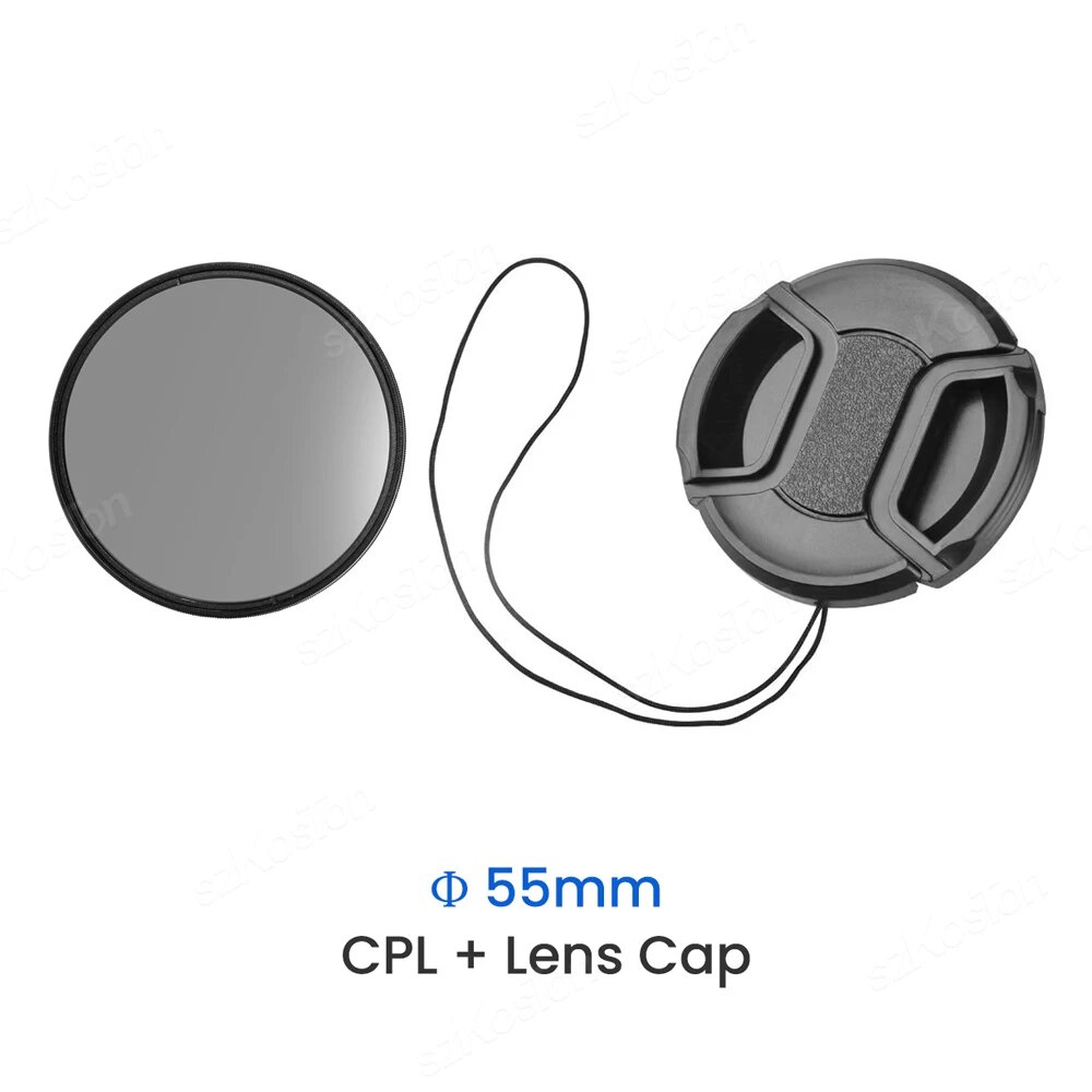 Поляризационный фильтр CPL 55mm + крышка объектива