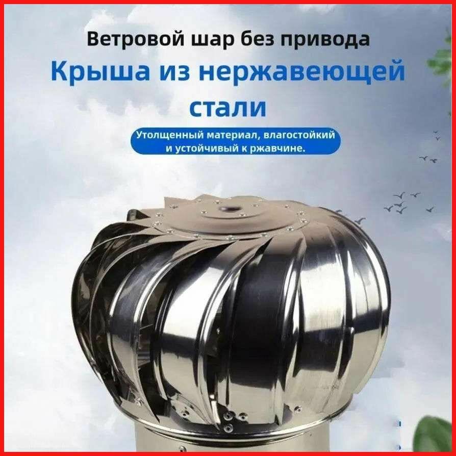 Турбодефлектор нержавеющая сталь, дефлектор вентилятора, внутренний диаметр 110 мм
