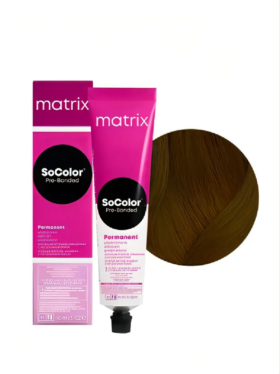 Краска для волос Matrix Coloring Hair SoColor Pre-Bonded, Перманентная краска для волос с бондером, 6A (6.1)