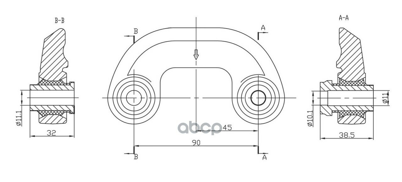 Тяга стабилизатора перед. подв. L S&K арт. SKSL2135