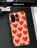 Чехол на OnePlus 15 / Ван Плас 15 с принтом Алые сердца паттерн