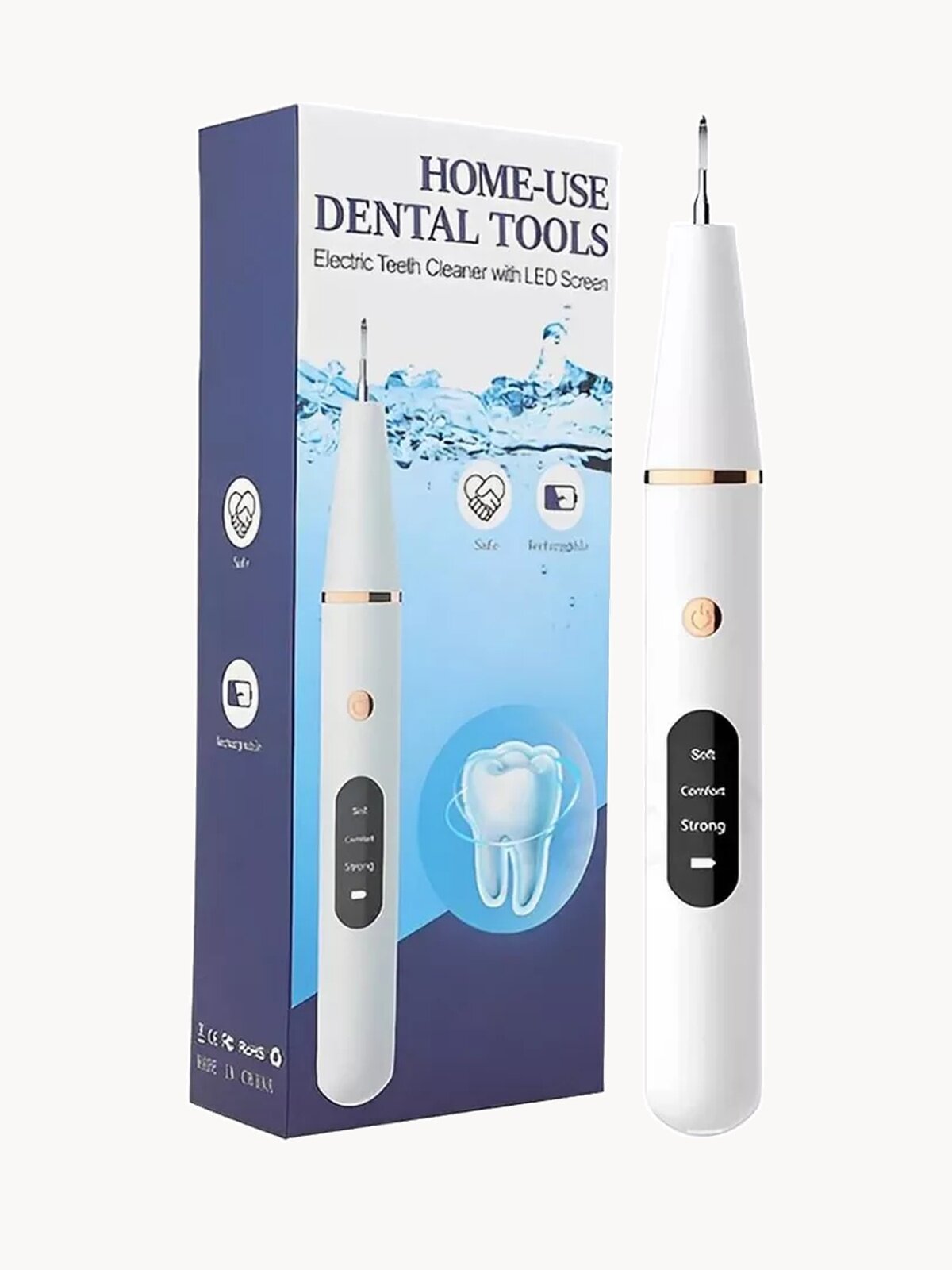 Электрический ультразвуковой скалер ирригатор для чистки зубов, удаления зубного камня и налета в домашних условиях