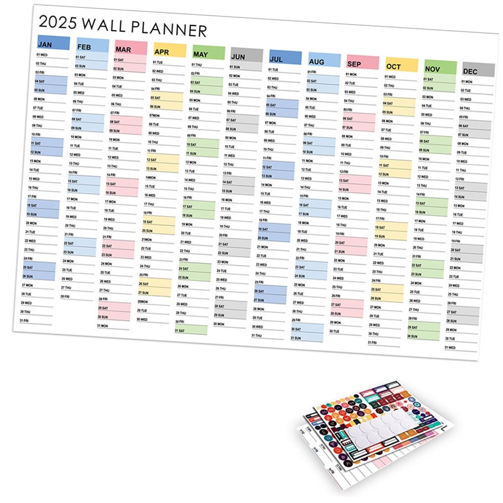 Настенный календарь на 2025 год Календарь школьного года Подвесной календарь Годовой календарь