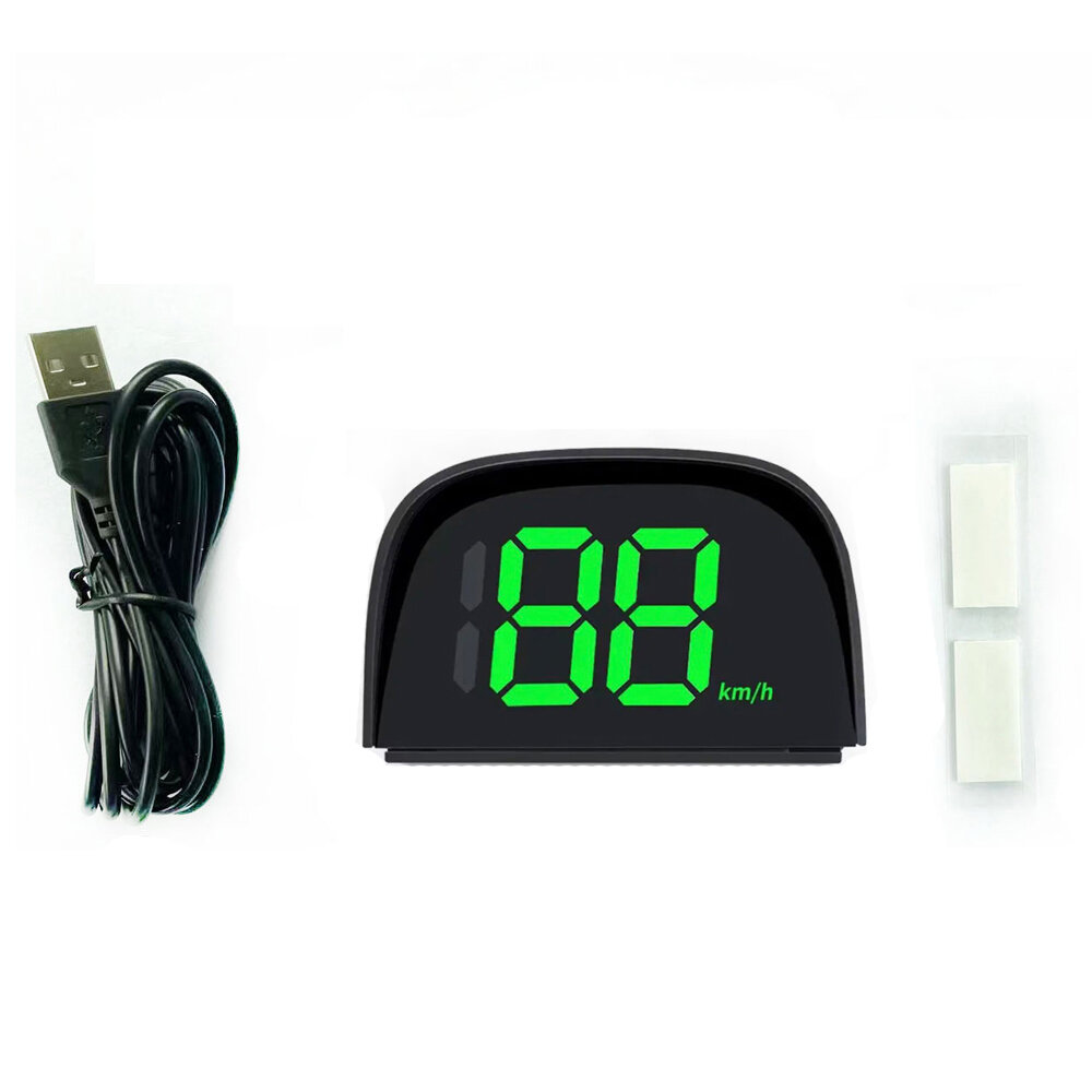 Car Global Position System Speedometer Digital Display Speed Meter Car HeadUp Display, цвет дисплея белый зелёный (доступно в выборе), тип километры мили (доступно в выборе), основной материал PC, размер изделия 79 * 47 * 47мм, размер упаковки 150 * 100