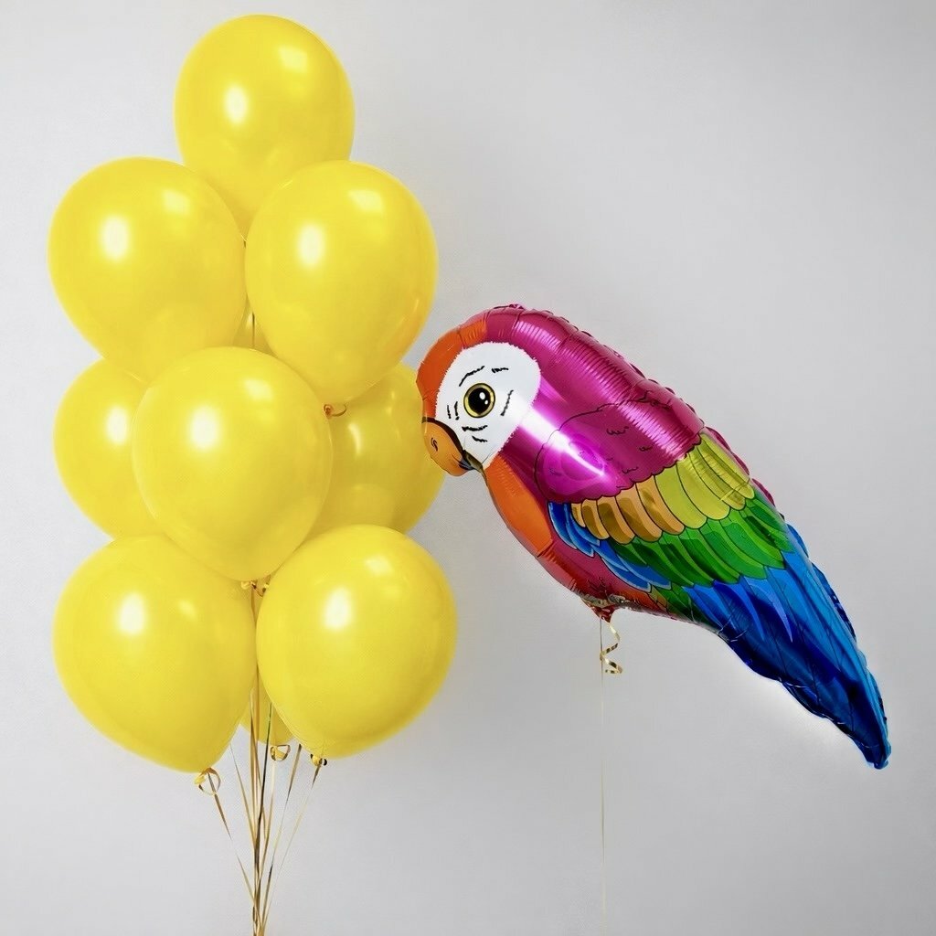 Композиция из шаров с фигурой Попугая