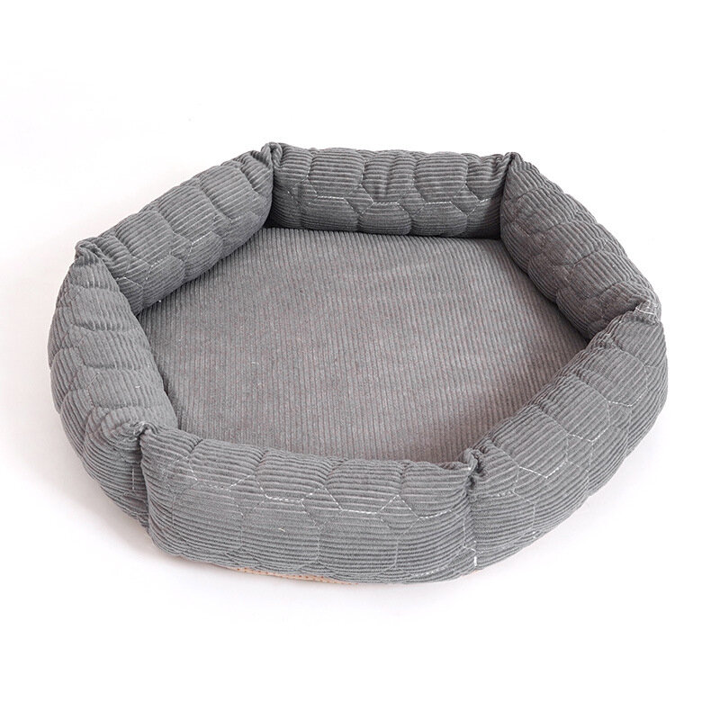 Шестигранная собачья будка из вельвета, всесезонная кошачья лежанка, устойчивая к царапинам, теплая собачья будка для маленьких и средних собак
