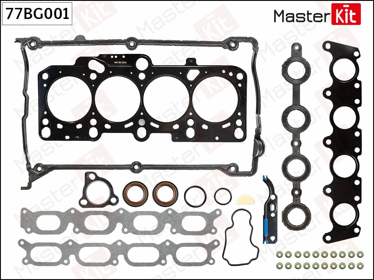 Верхний комплект прокладок ГБЦ Audi A4A6 1.8i 97-00 ARK AWT MasterKit 77BG001