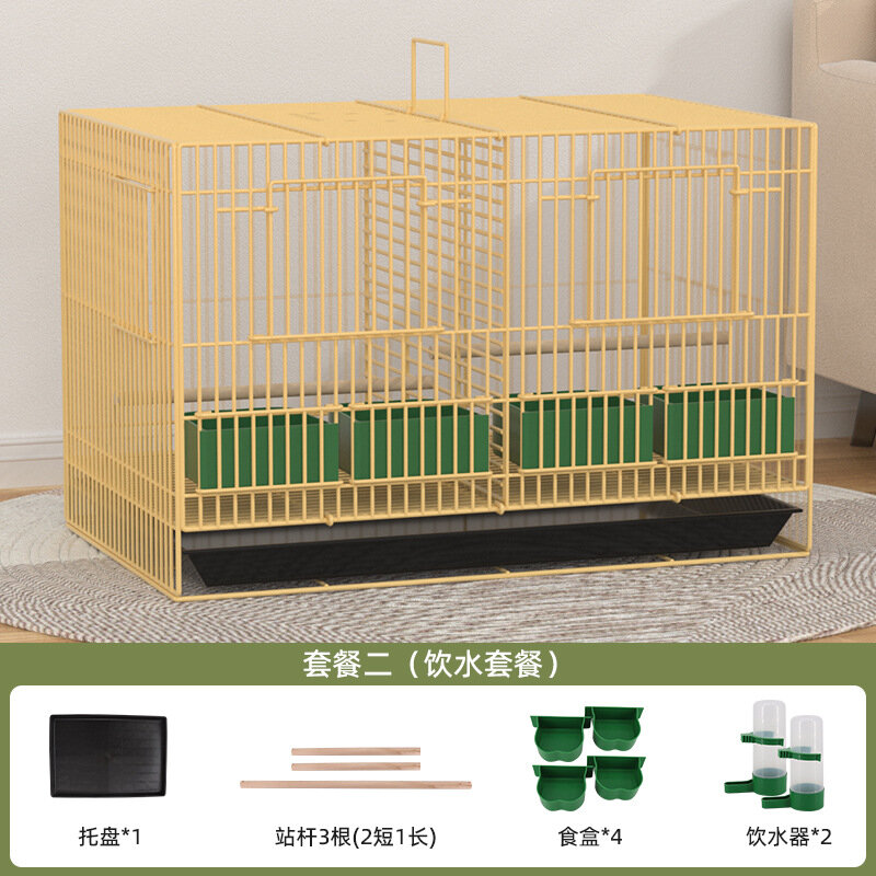 Большая клетка для птиц для домашнего использования, для попугаев, волнистых попугаев, корелл, неразлучников, с перегородкой, двойной ящик для разведения, птичье гнездо