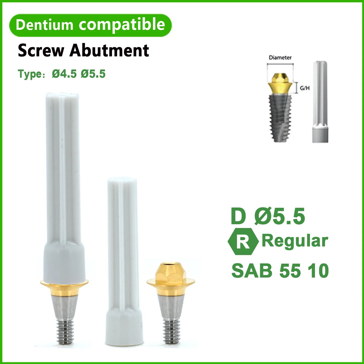 Прямой абатмент Dentium Multi Unit титановый SAB 55 10