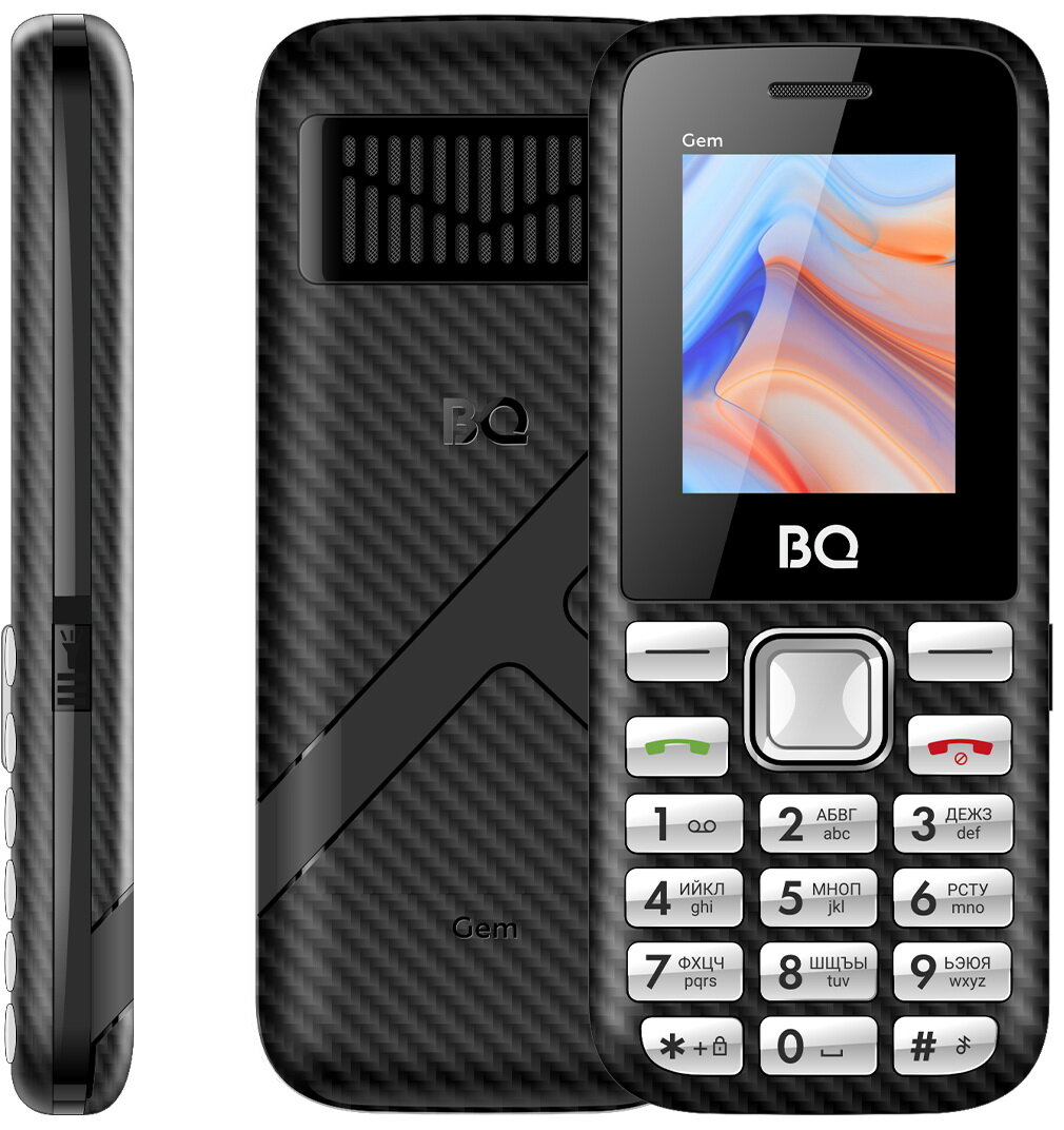 Мобильный телефон BQ 1860 Gem Black черный (без СЗУ в комплекте)