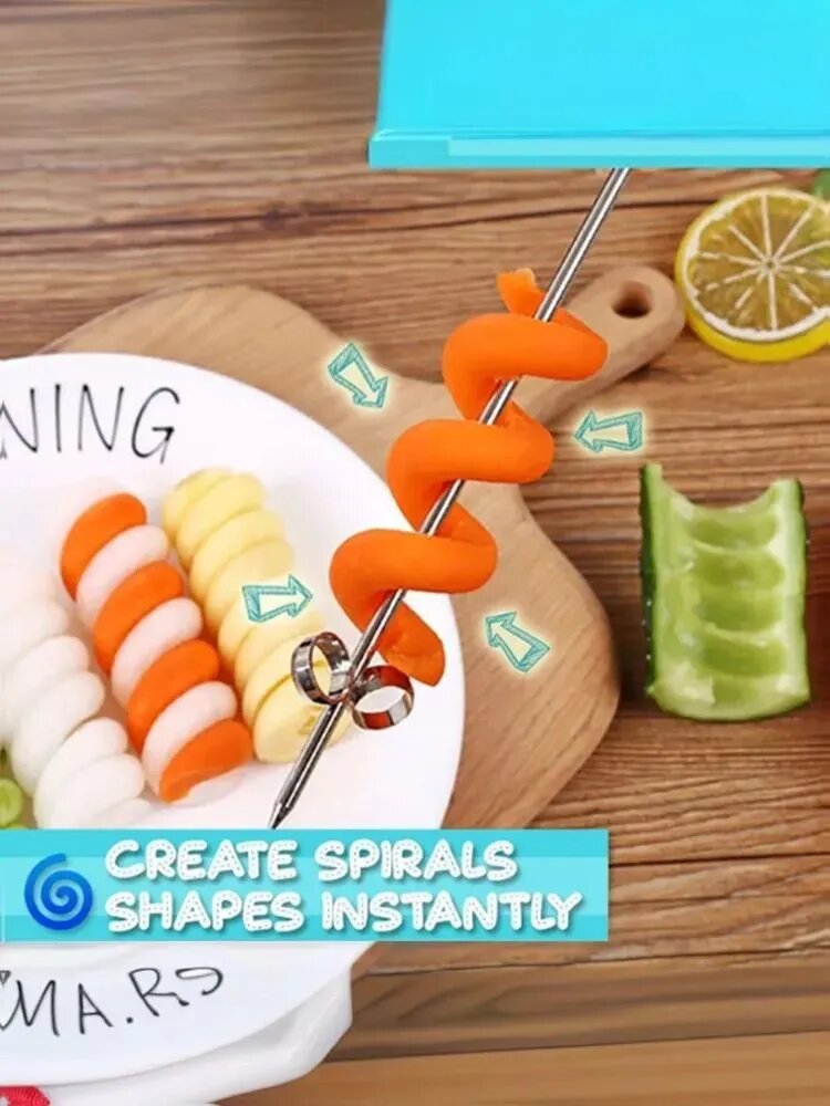 Многофункциональный Овощерезка для нарезки овощей спиралью, Картофельный Твистер, ручной инструмент с ручным приводом
