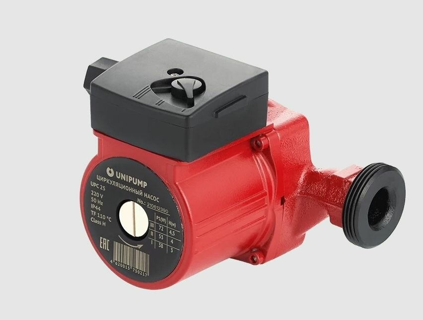 Циркуляционный насос UPC 25-60 180 мм, 90 Вт, 6 м, 4.1 м3/час, 220В, Unipump 50058