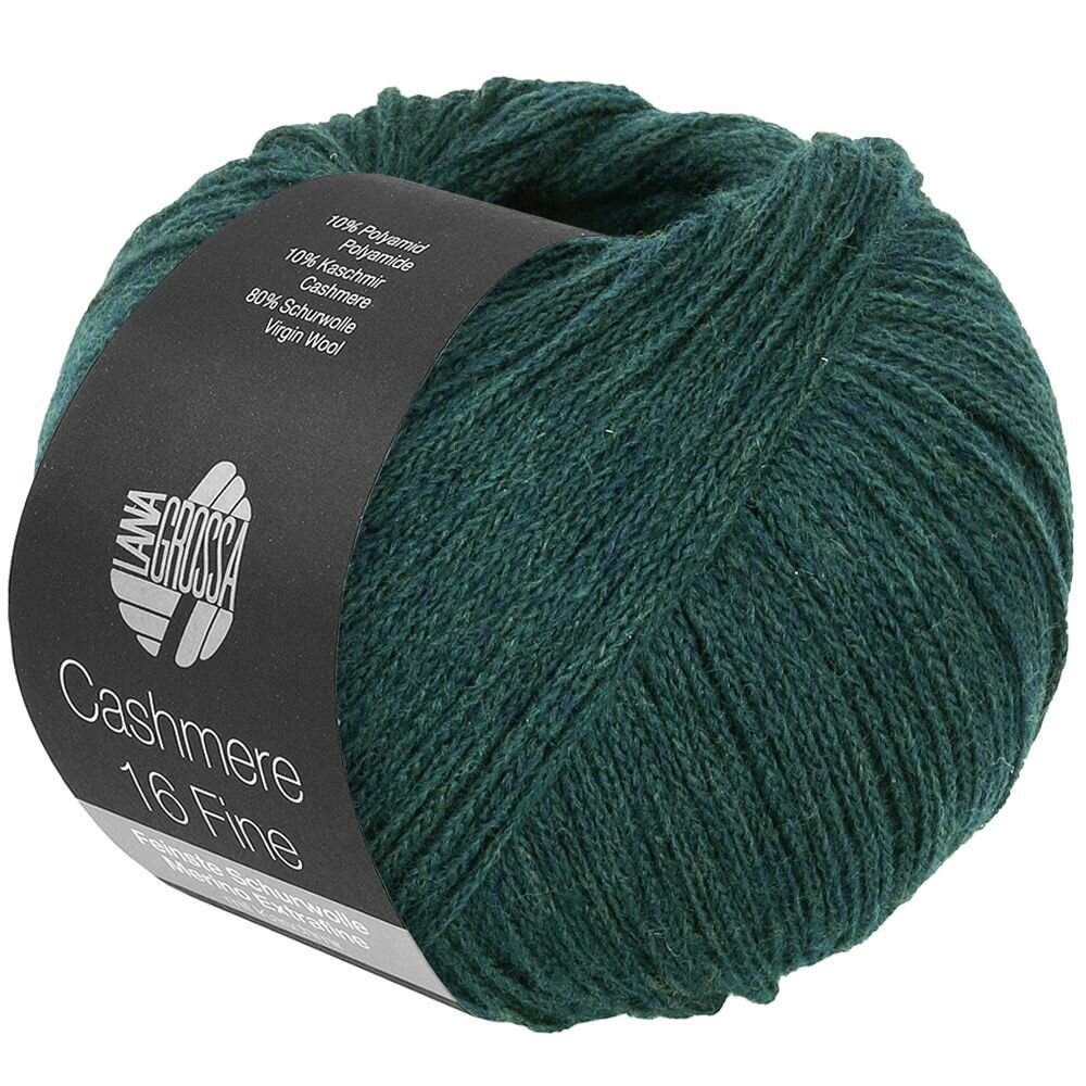 Пряжа для вязания Lana Grossa Cashmere 16 Fine (66 Tiefseegr n) 4 мотка по 50 г/320 м