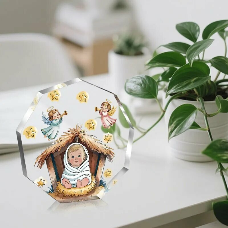 Акриловый рождественский декор на христианскую тематику - подарок друзьям и семье