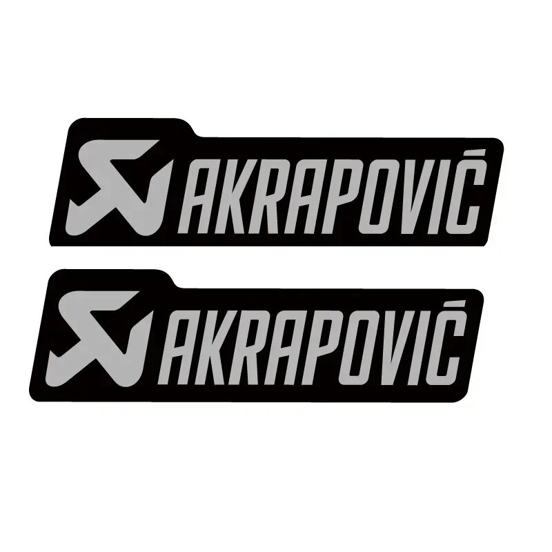 Для Akrapovic Logo Эпоксидные водонепроницаемые наклейки на выхлопные системы - прочные наклейки для мотоциклов, аксессуары 8X2.3CM