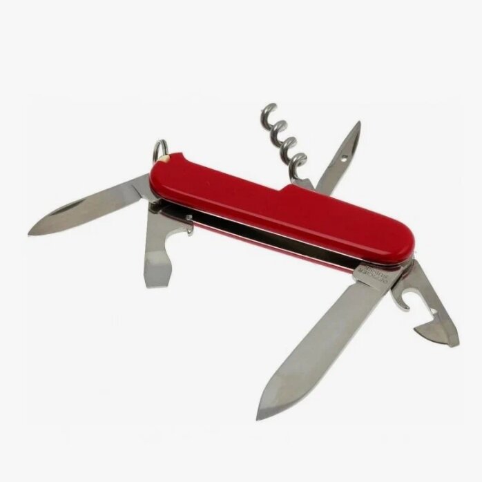 Нож перочинный VICTORINOX Tourist, 84 мм, 12 функций, красный 0.3603