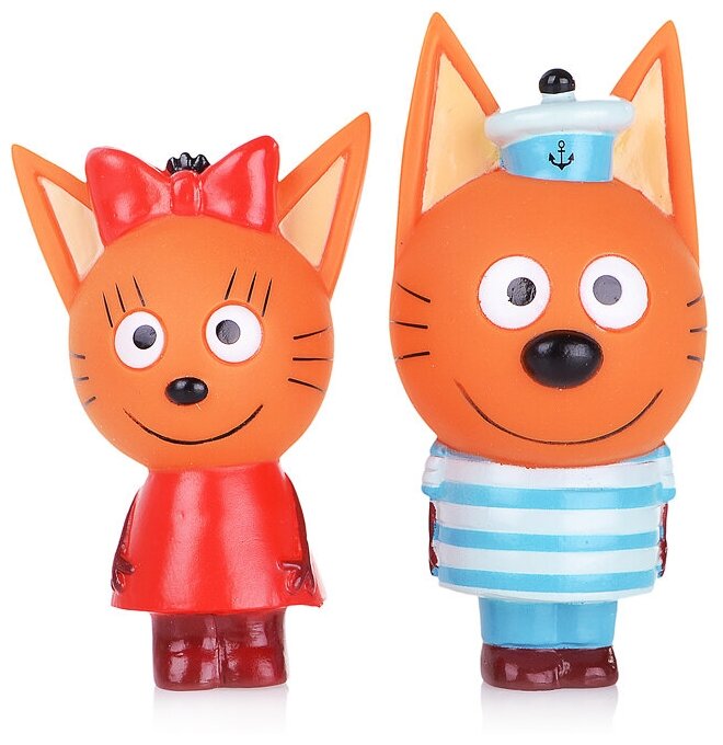 Игрушка для ванны "Три Кота" (Карамелька и Коржик) в сетке