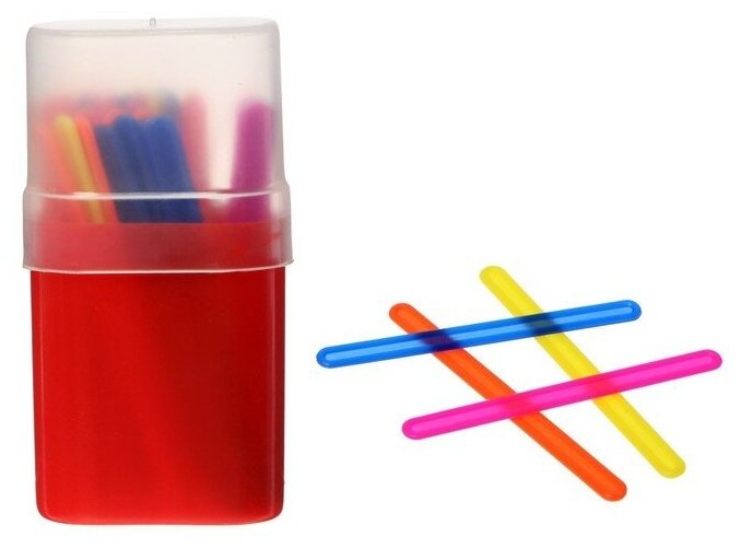 Счетные палочки 30 штук в пенале Calligrata, микс