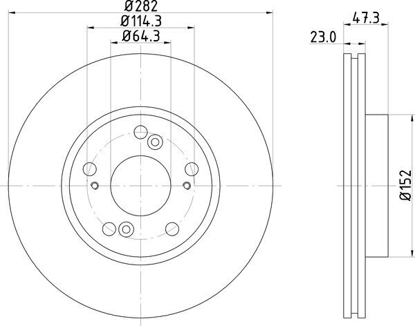 Диск тормозной перед Nisshinbo ND8024K