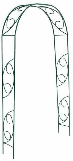 Арка садовая, разборная, 250 x 120 x 30 см, металл, зелёная, Узор-1
