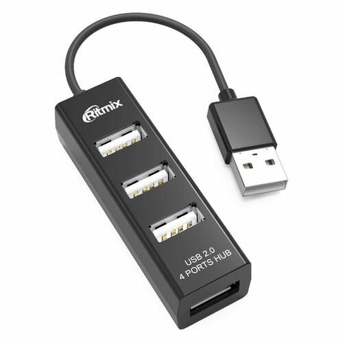 Хаб (разветвитель) Ritmix CR-2402, черный